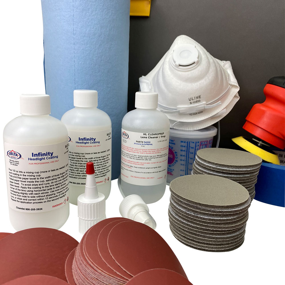 ClearPro PLUS Professional Headlight Restoration System - Delta Kits